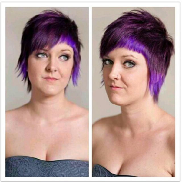 Dark Purple Pixie Cut